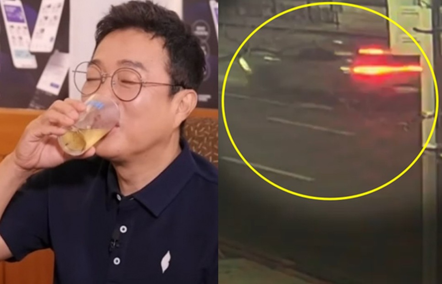 Lee Jae-ryong's drunk driving CCTV footage released... Shocking, almost ...